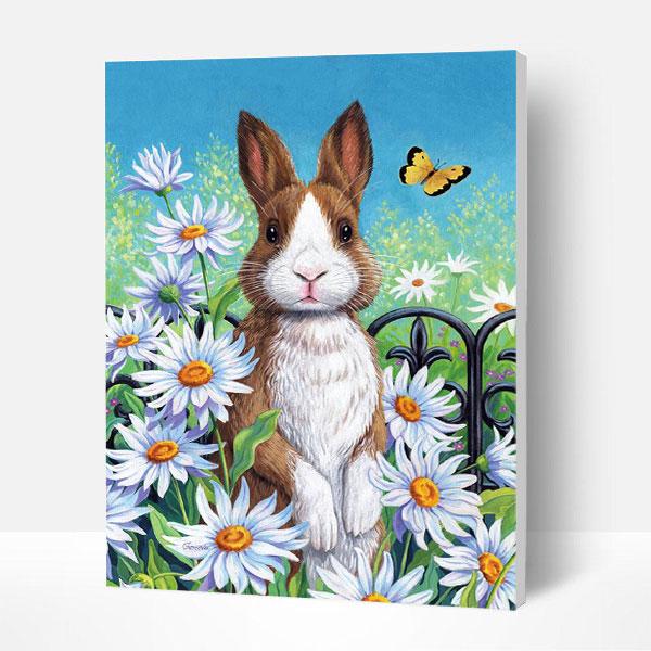 Paint by Numbers Kit - Bunny in the flowers