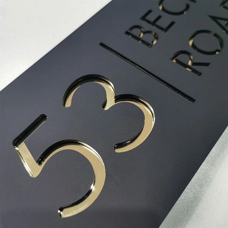 Personalised Modern House Sign | Modern Floating House Numbers | Modern ...