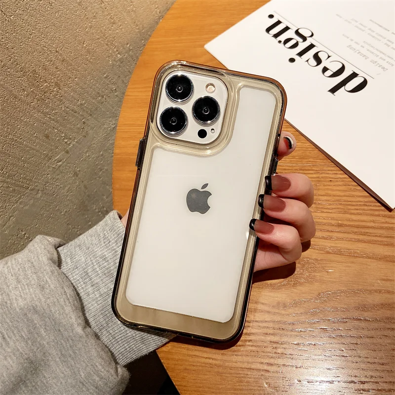 Luxury Shockproof Clear Hard Case for iPhone