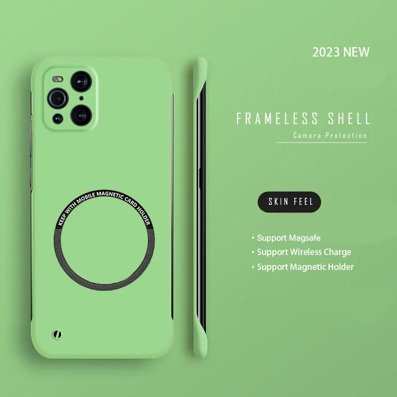 Hard PC Frameless Magnetic Phone Case For Oppo