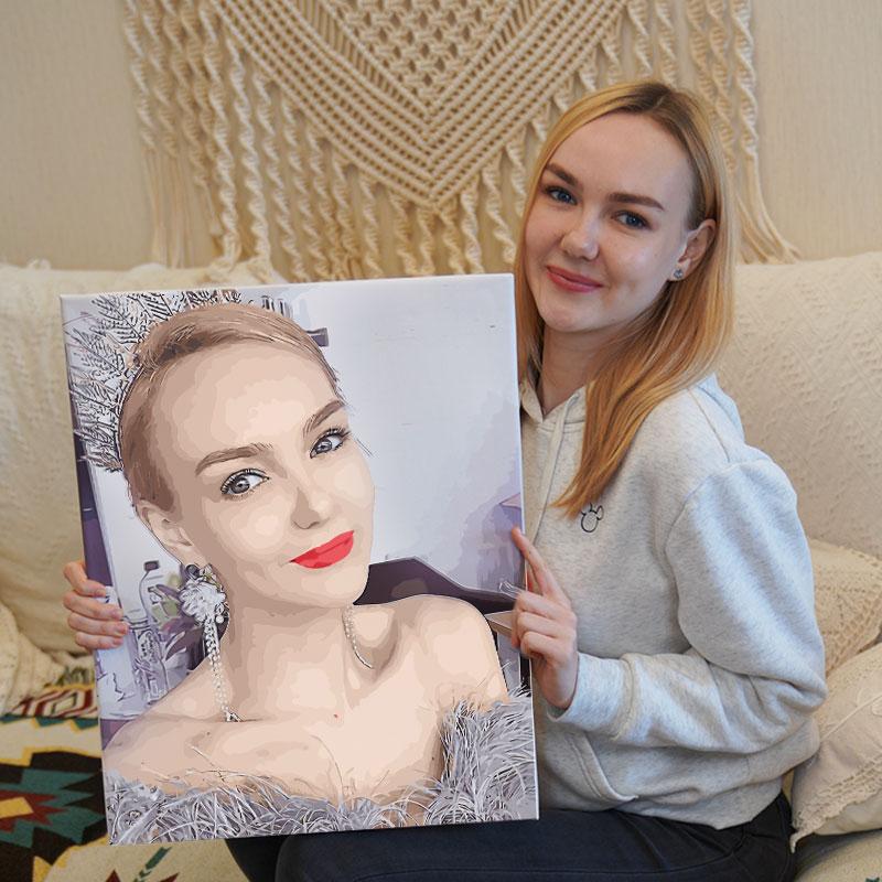 Customized paint by numbers kit - Personalized Portraits From Photos