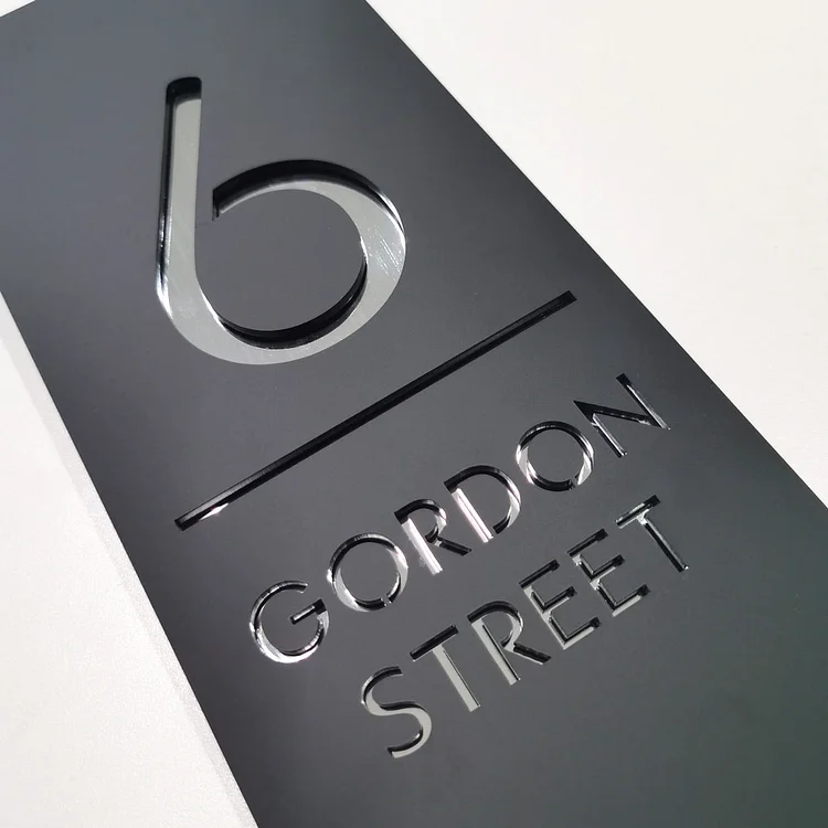 Custom Modern Floating Acrylic Address Sign House Numbers