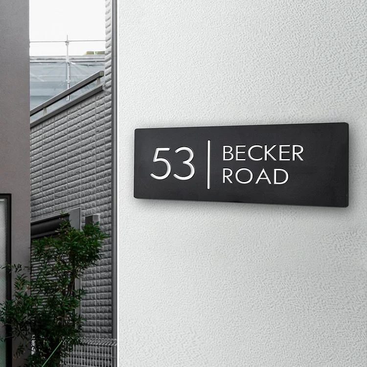 Personalised Modern House Sign | Modern Floating House Numbers | Modern ...