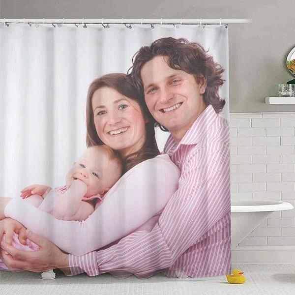Personalized Shower Curtain with 12 Hooks - Turn a Photo into a Shower ...