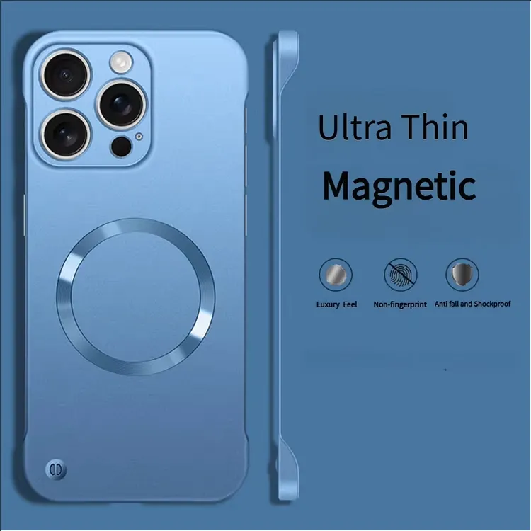 Ultra Thin Metallic Paint Magnetic For Magsafe Case For iPhone