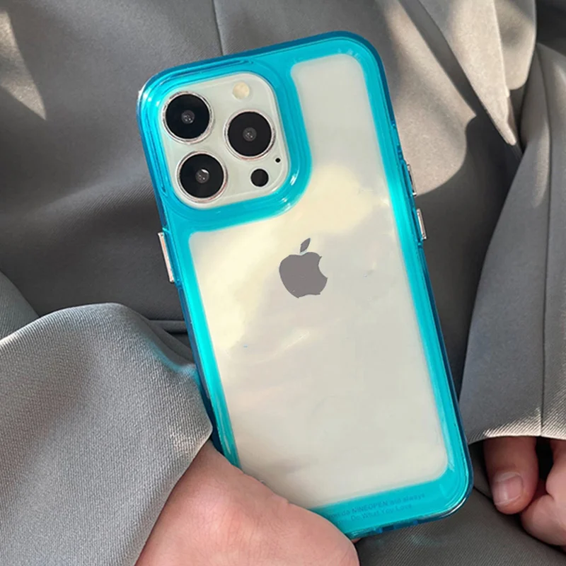 Luxury Shockproof Clear Hard Case for iPhone