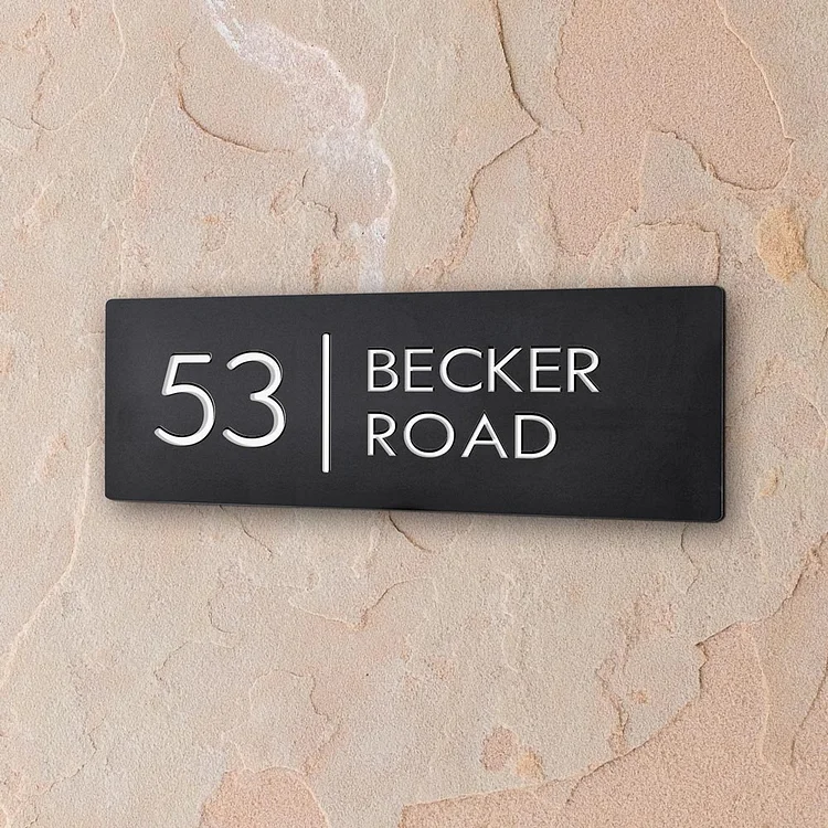 Personalised Modern House Sign | Modern Floating House Numbers | Modern ...