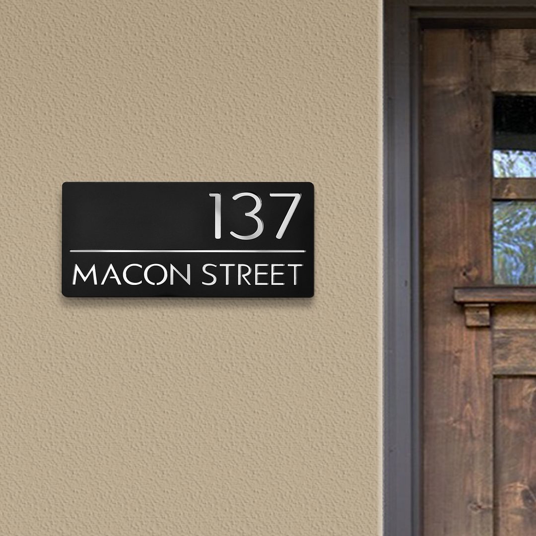 Personalised Modern House Sign | Modern House Numbers | Modern Address ...