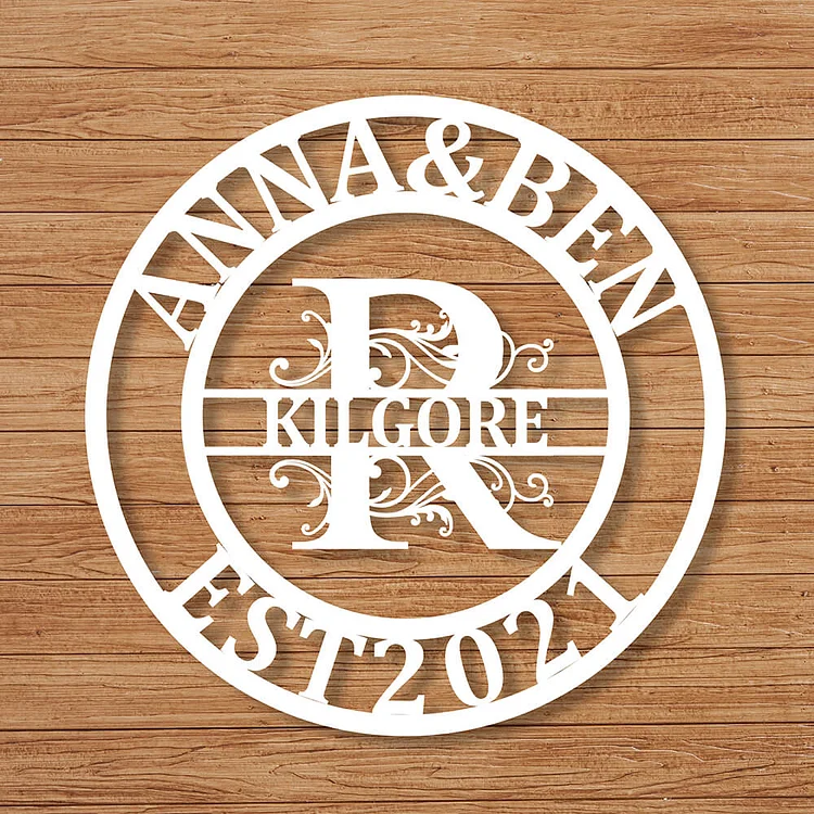 Metal Monogram Last Name
