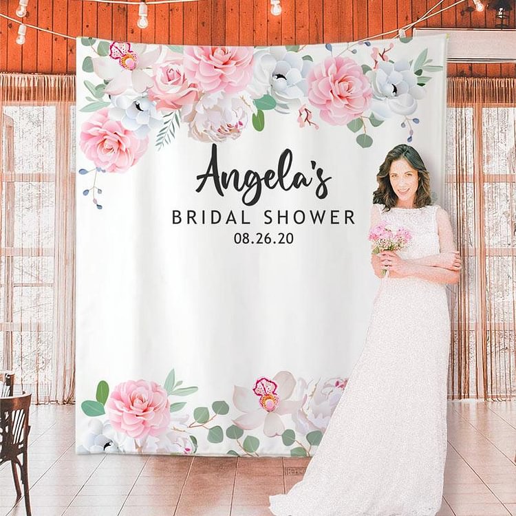 Custom Bridal Shower Backdrop - Wedding Shower Backdrop -Best Wedding ...