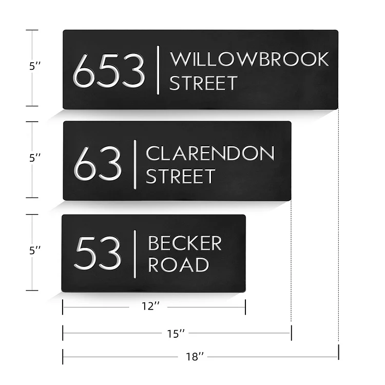 Personalised Modern House Sign | Modern Floating House Numbers | Modern ...