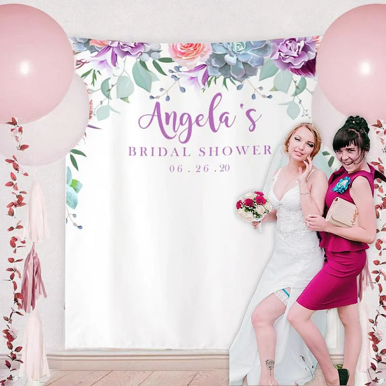 Custom Bridal Shower Backdrop - Wedding Shower Backdrop -Best Wedding ...