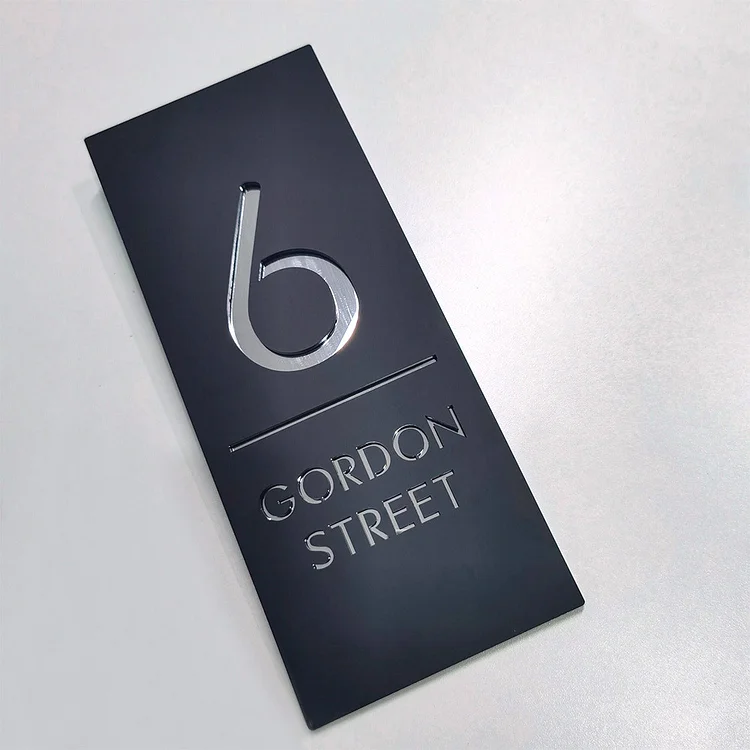 Custom Modern Floating Acrylic Address Sign House Numbers