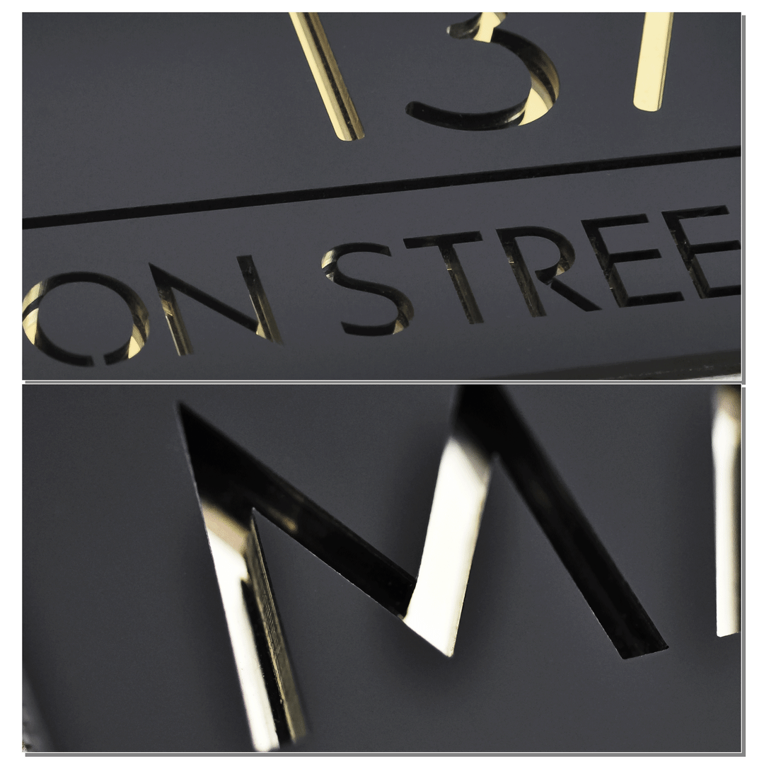 Personalised Modern House Sign | Modern House Numbers | Modern Address ...