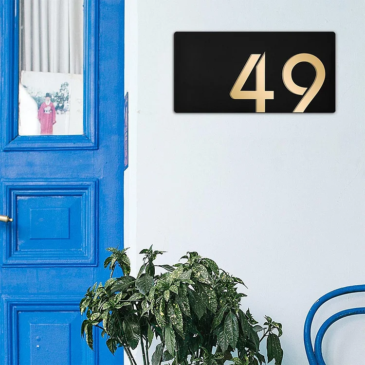 Personalised 3D Acrylic House Number Plaque | Modern Address sign