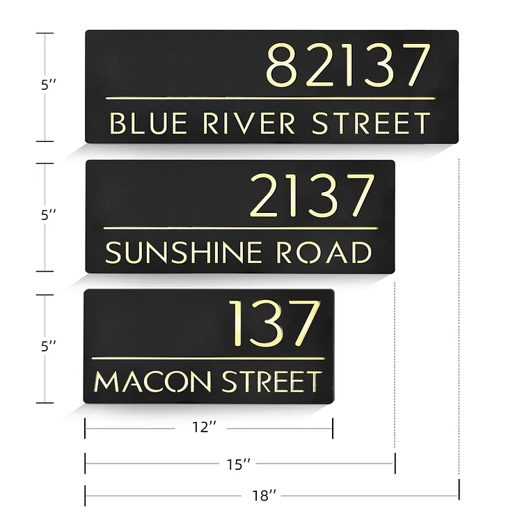 Personalized Modern House Sign – Custom Address Plaque
